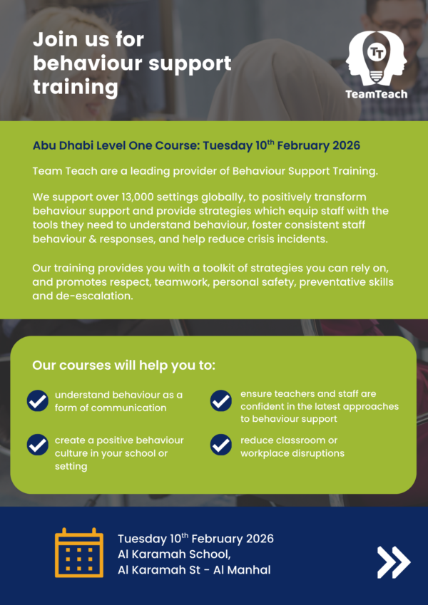Abu Dhabi February 2026 Behaviour Support Training - Team Teach